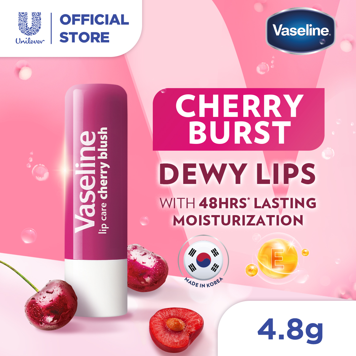 Vaseline Lip Care Cherry Blush Lip Balm Stick 4.8g | Lazada PH