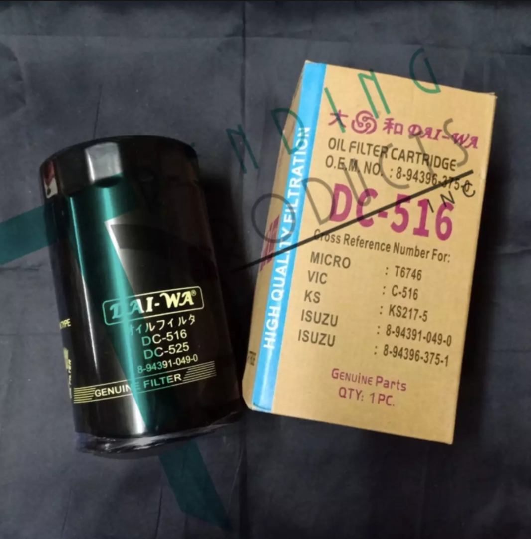 Daiwa Oil Filter DC 525/516, for ISUZU Forward 6HE1, 6HH1, 6HA1, 6HK1 ...