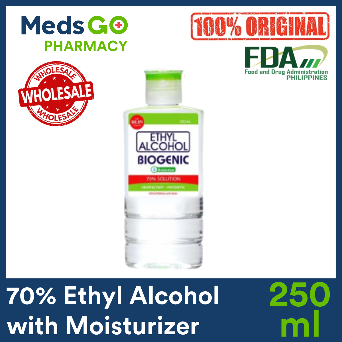 BIOGENIC Ethyl Alcohol Moisturizer 70% Solution 250ml | Lazada PH