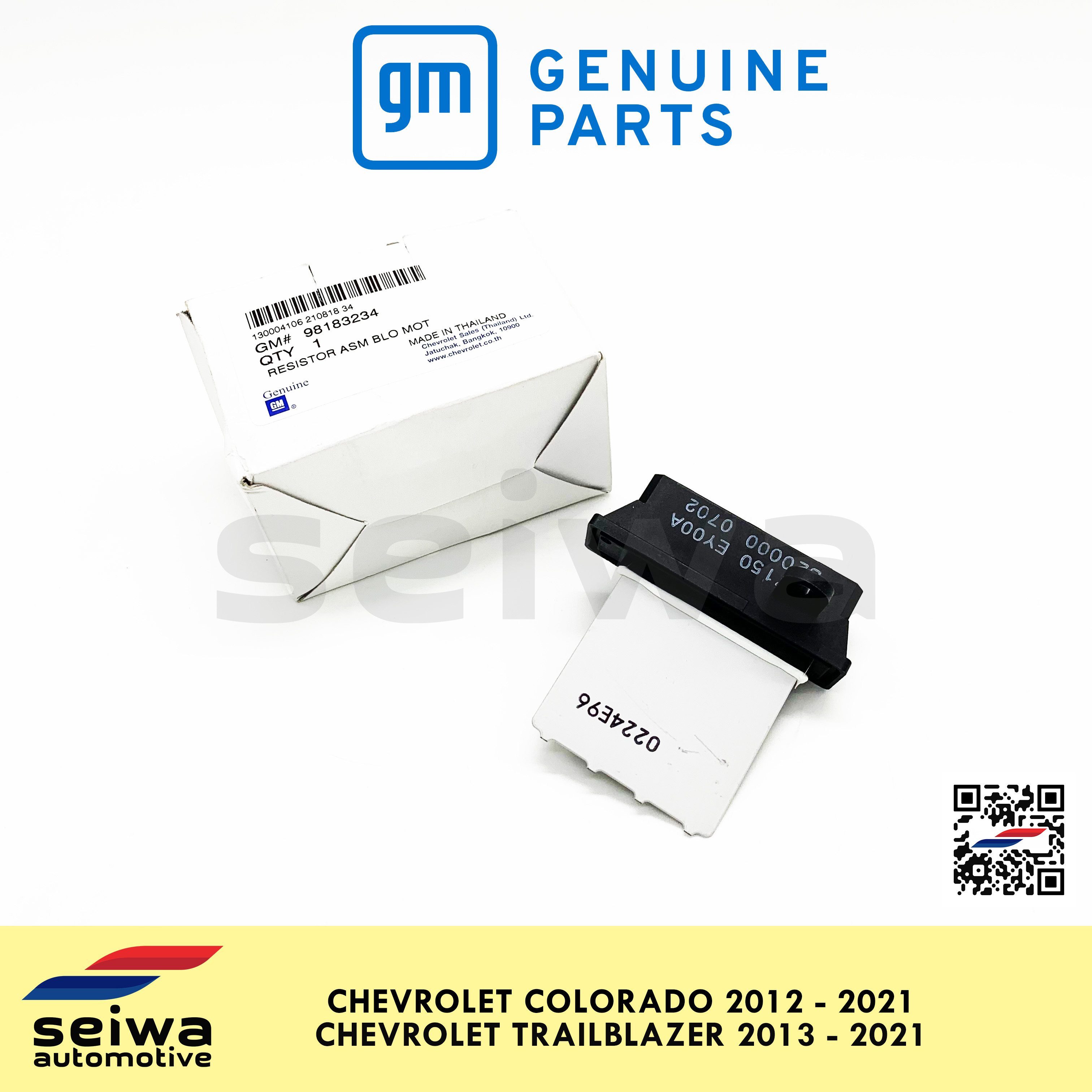 Chevrolet Trailblazer Resistor Blower Front - Chevrolet Colorado ...