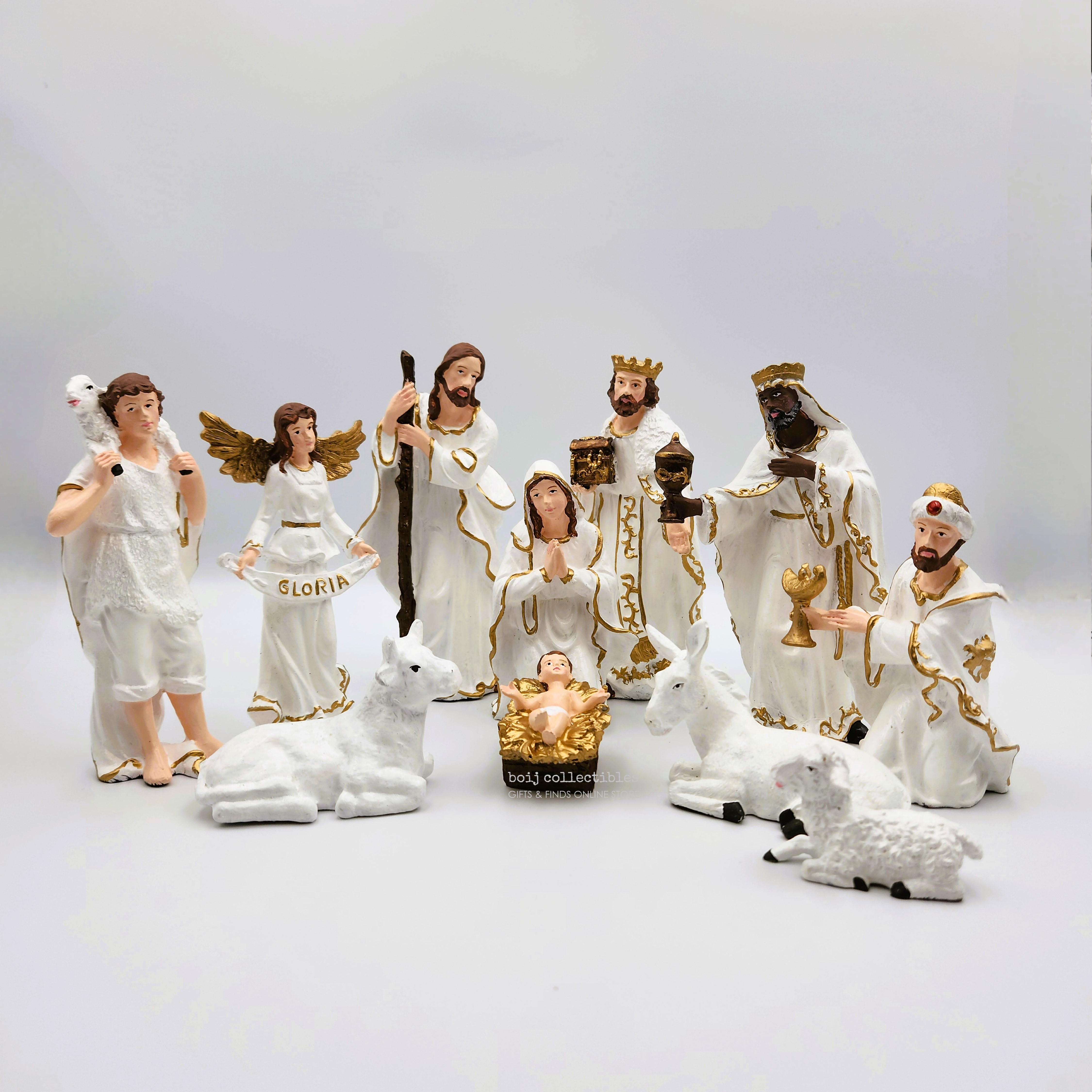 11 pc. Handcrafted Immanuel Nativity Scene Set Height: 6 inches | Lazada PH