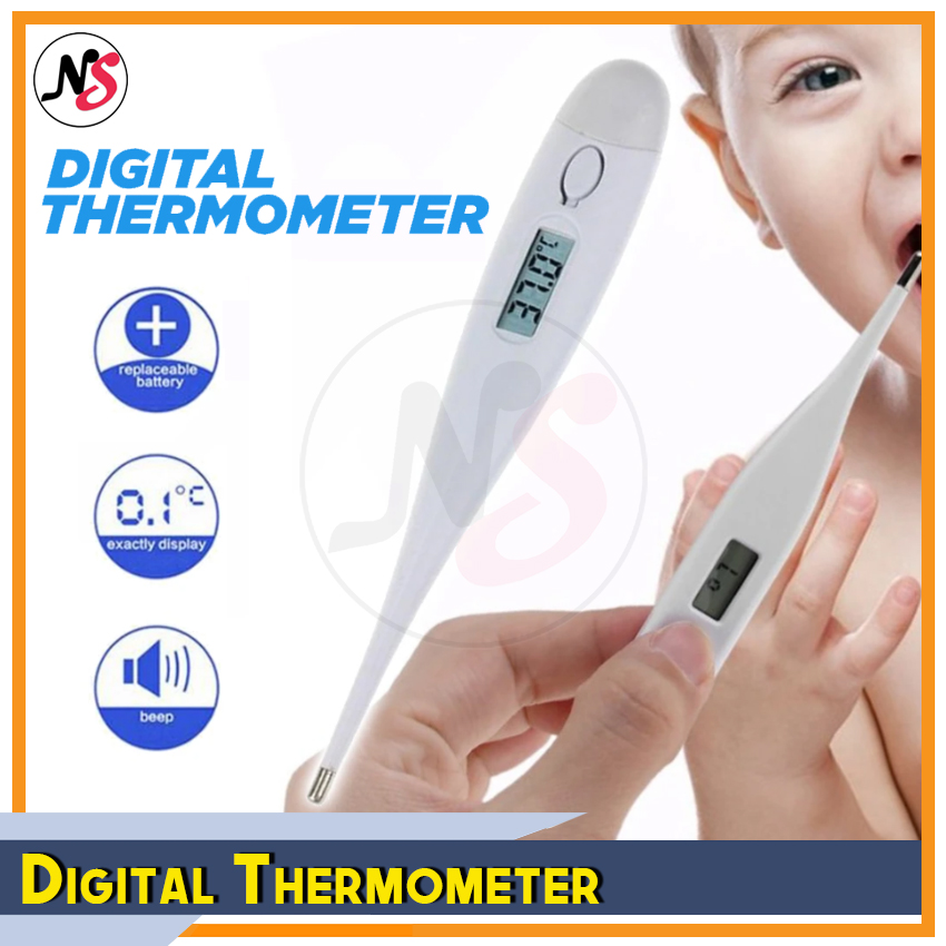 Digital Thermometer with Beeper LCD Display for Adults and Kids | Lazada PH