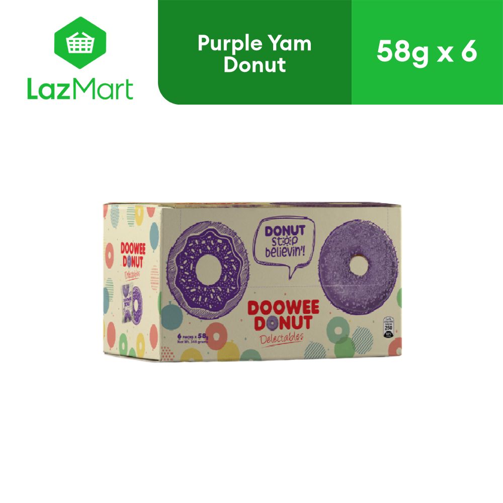Doowee Donut Delectables Purple Yam 58g x 6 | Lazada PH