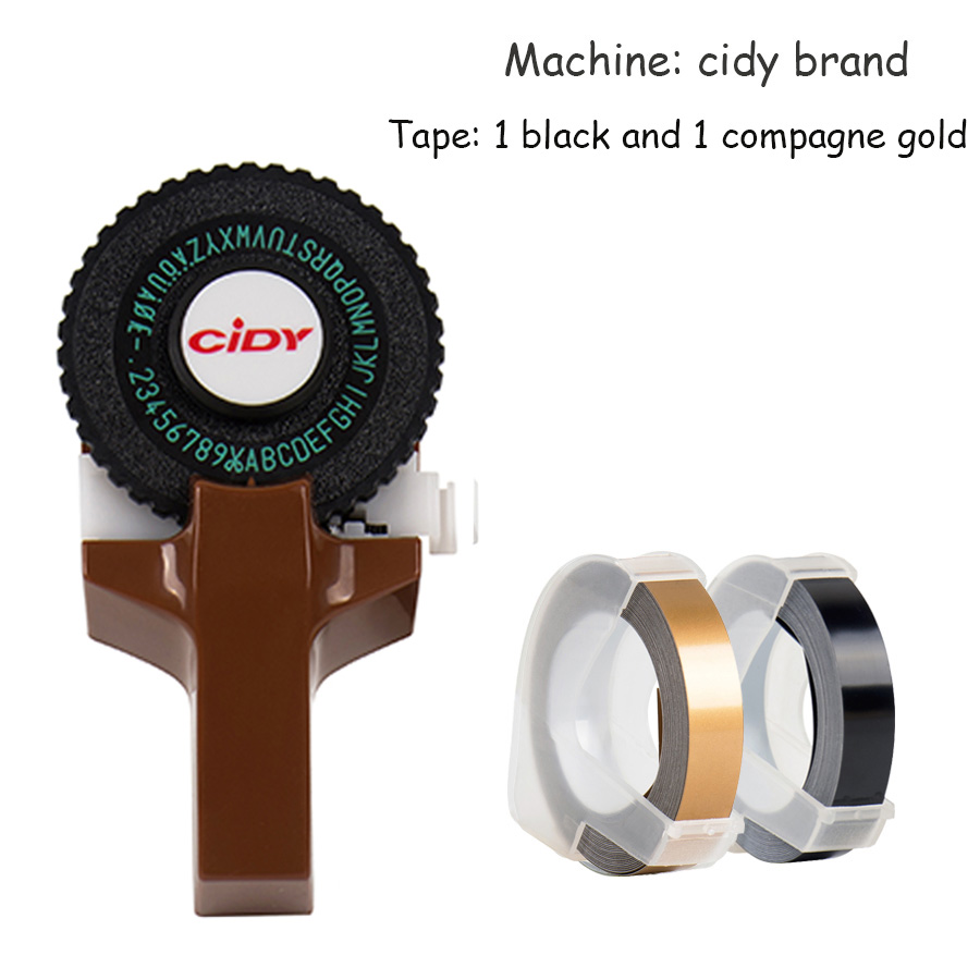 1Pcs DIY Label Maker With 2 Rolls Plastic PVC 9mm 3D Embossing Label ...