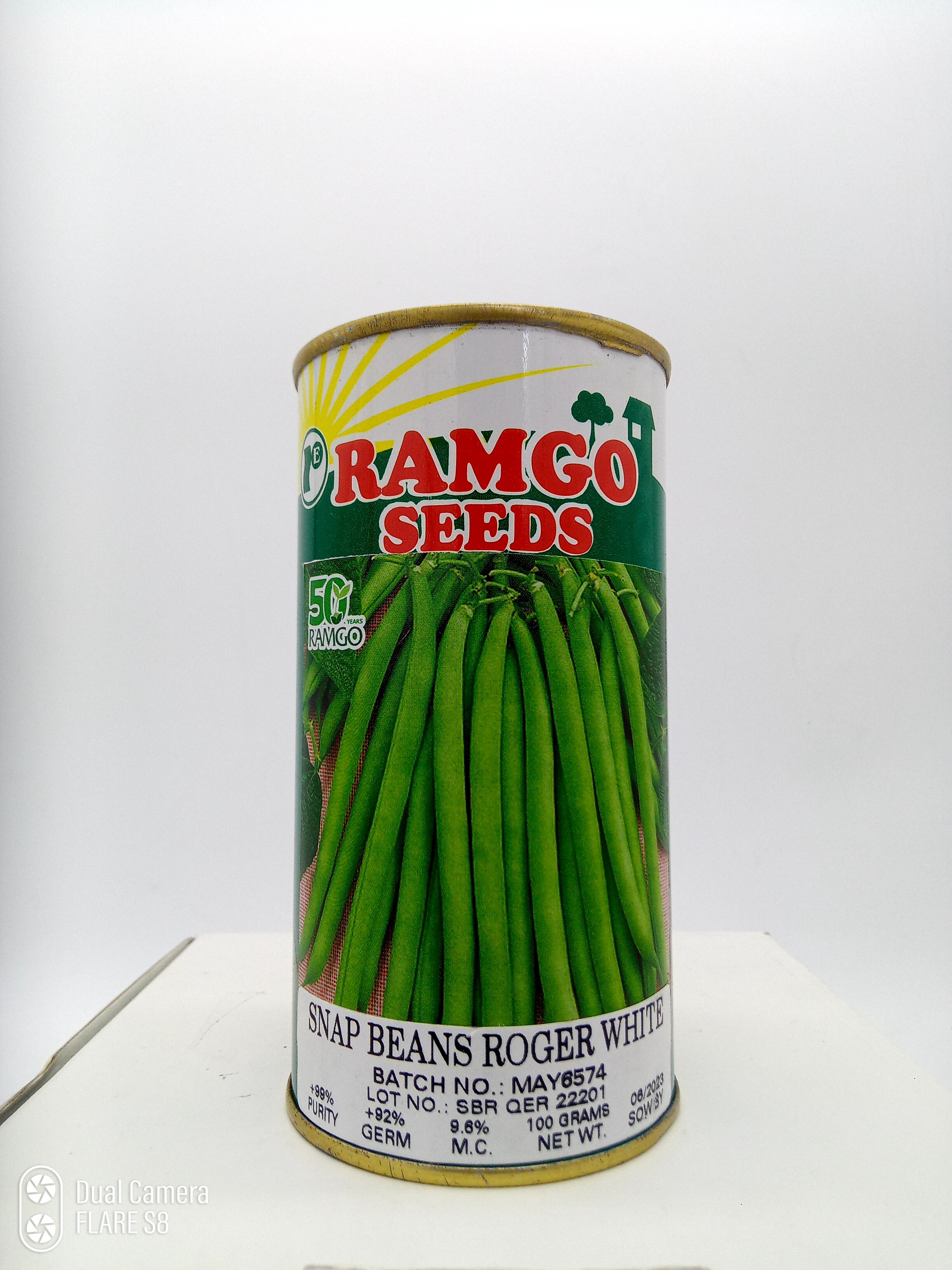 Ramgo Seeds Tin Can Snap Beans Roger White 100g KEcorpL1 | Lazada PH