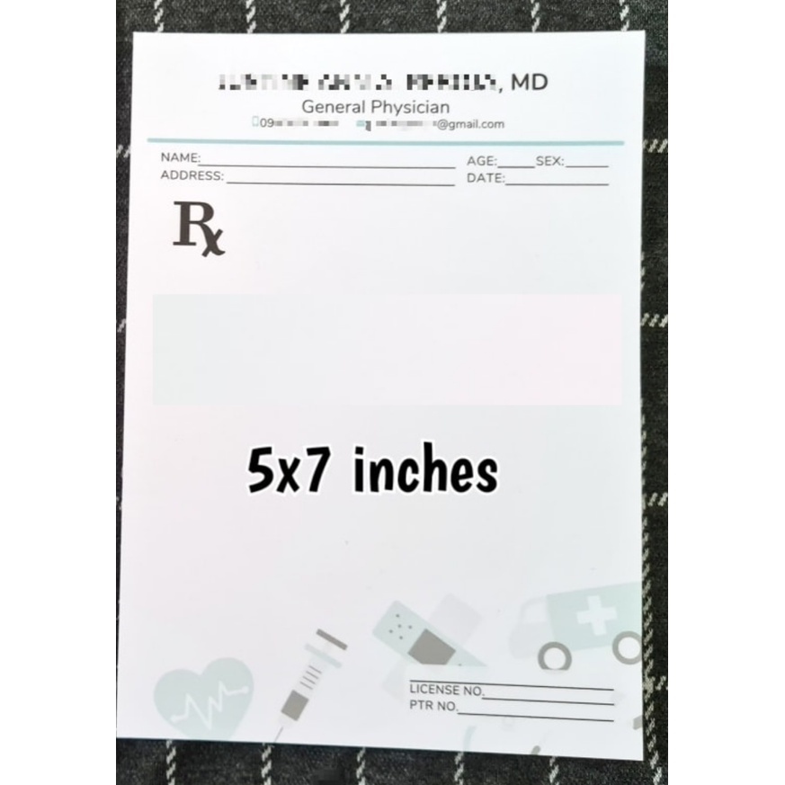 Customized RX Pads/Prescription Pads 100 GSM (SMUDGE-PROOF AND WATER ...