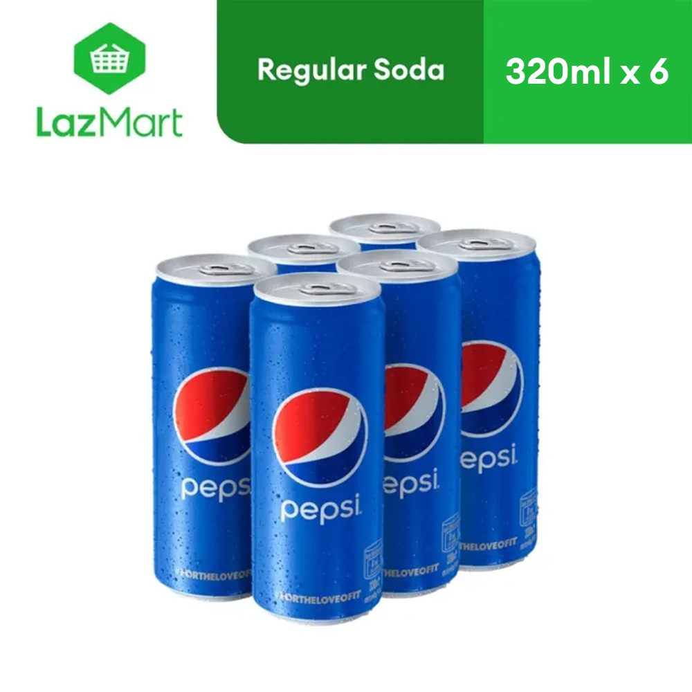 Pepsi Regular 320ml x 6 | Lazada PH