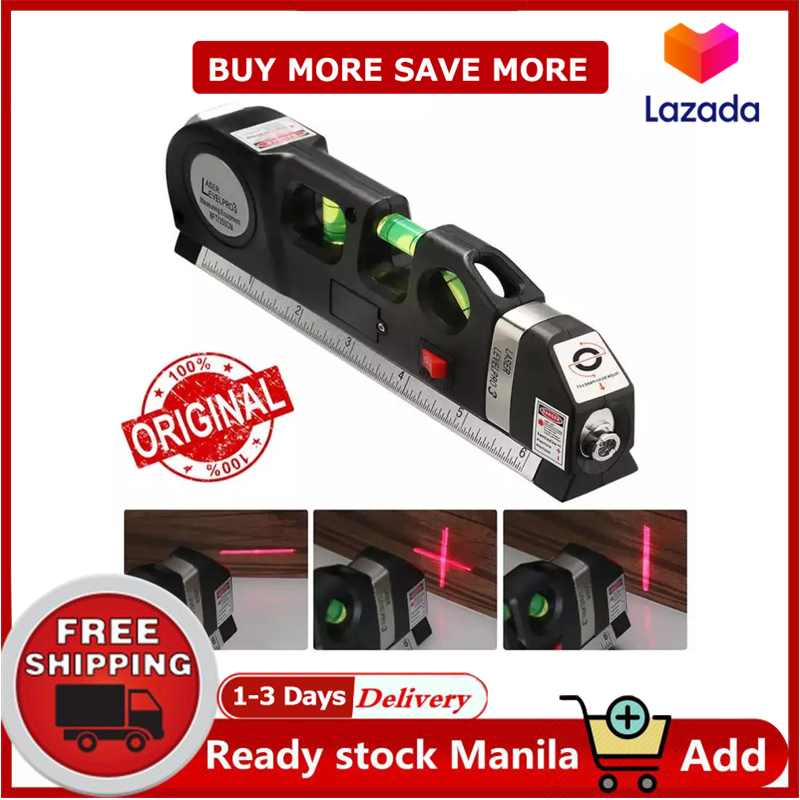 [1 Year Warranty+Ready Stock]Multipurpose Laser Level laser measure Line 8ft+ Measurement Tape ...