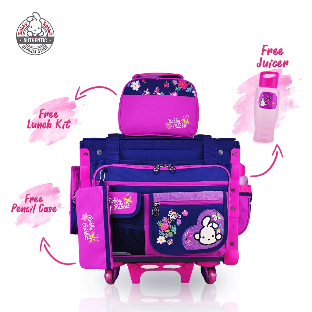 Robby Rabbit Blooms and Blued Large Box-Type Trolley | Lazada PH