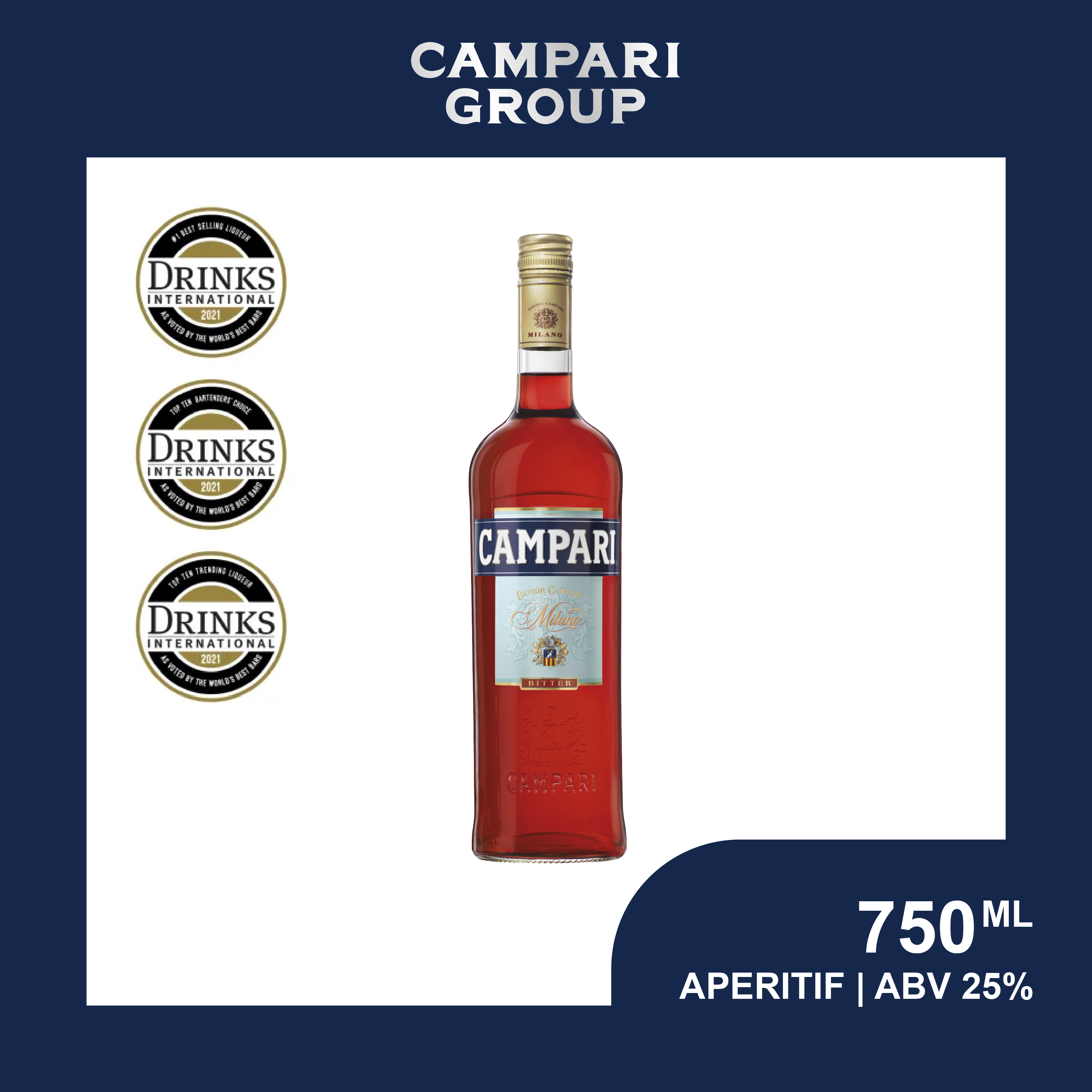 Campari Bitter 750 ml, 25% - Italian Spirit Aperitif | Lazada PH