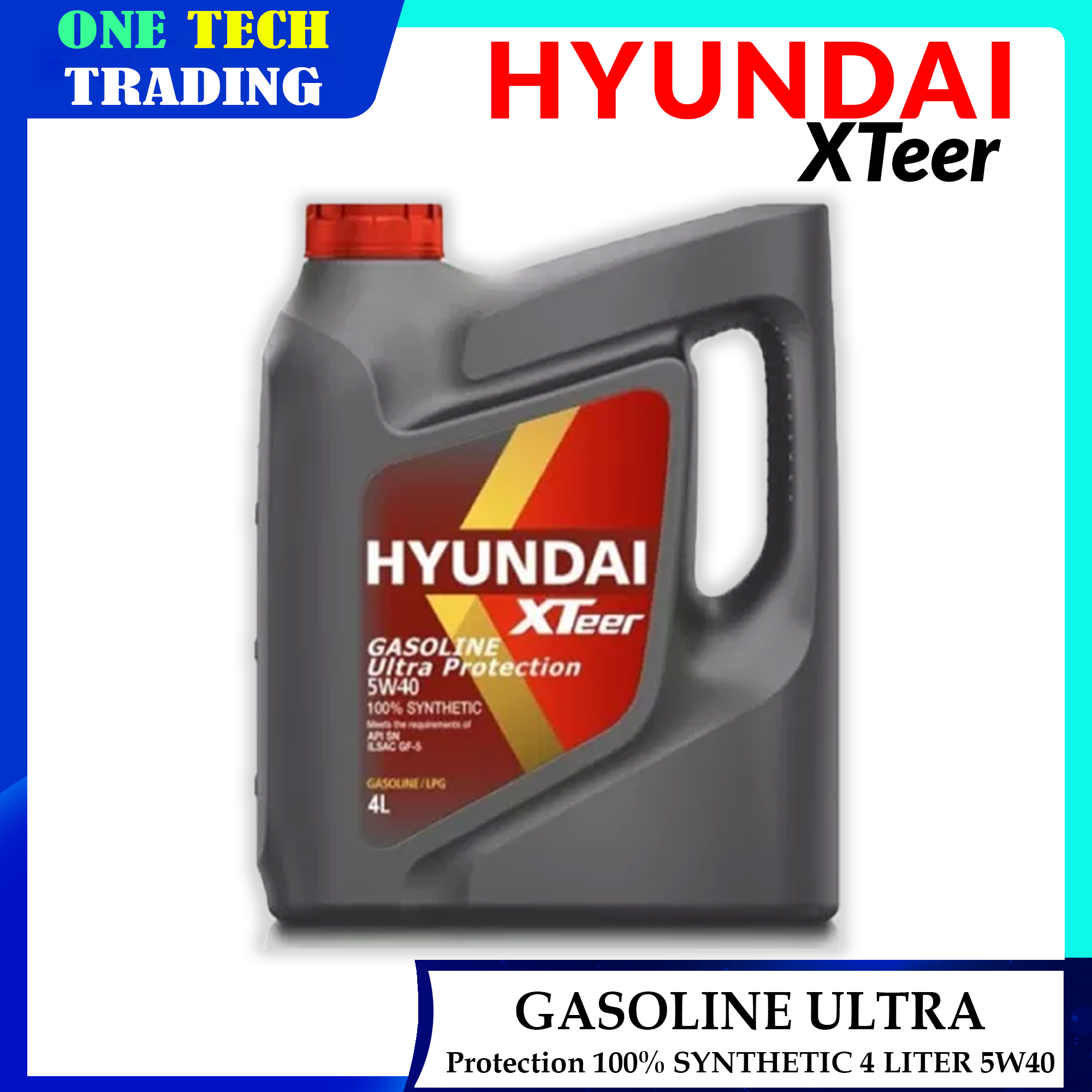 Hyundai Xteer Gasoline Ultra Protection SN/GF-5 5W40 100% Fully ...
