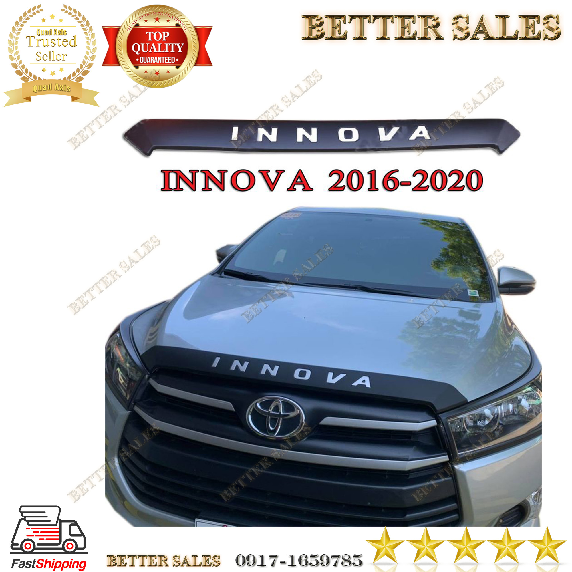 TOYOTA INNOVA BLACK HOOD LID LIP SHIELD(2016-2020) | Lazada PH