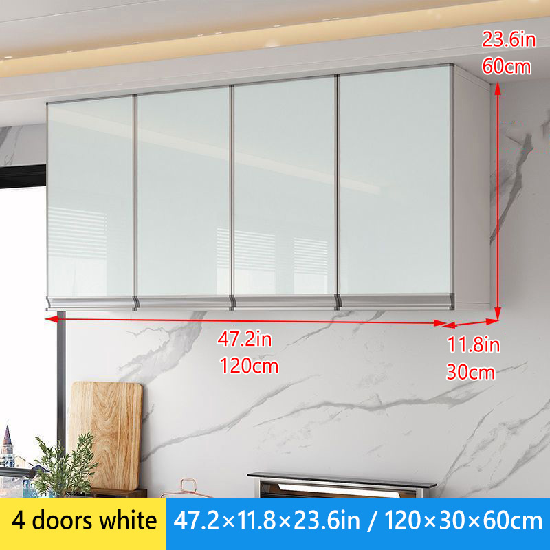 Aluminum Kitchen Cabinet Wall Mounted Anti-Termite Glass Door Pantry ...