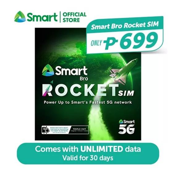 COD Smart Bro Rocket SIM UNLI 599 Data for 30 days | Lazada PH