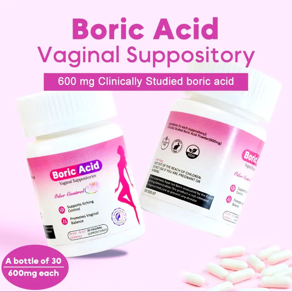Boric Acid Vaginal Suppositories Yeast Infection Treatment Bacterial ...