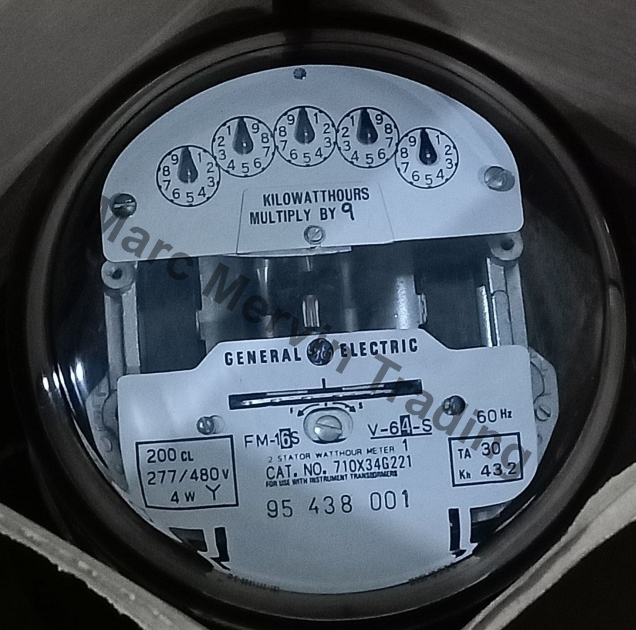 "VM-64-S | V-64-S" GE THREE PHASE OLD MODEL (SELF CONTAIN) FOUR WIRE (ANALOG & DIGITAL TYPE ...