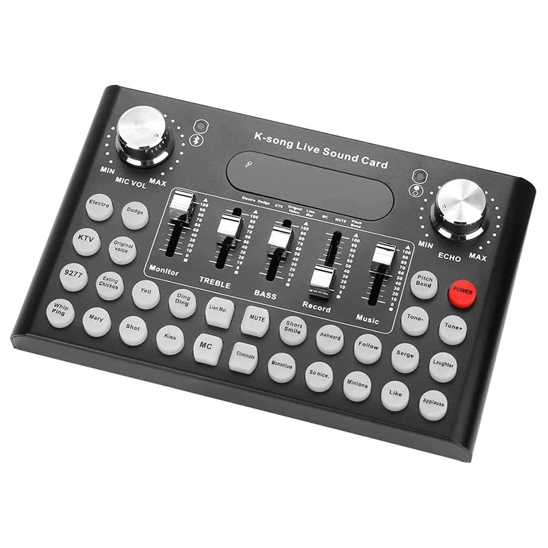 F9 Sound Card Audio Interface External USB Live Broadcast Microphone ...