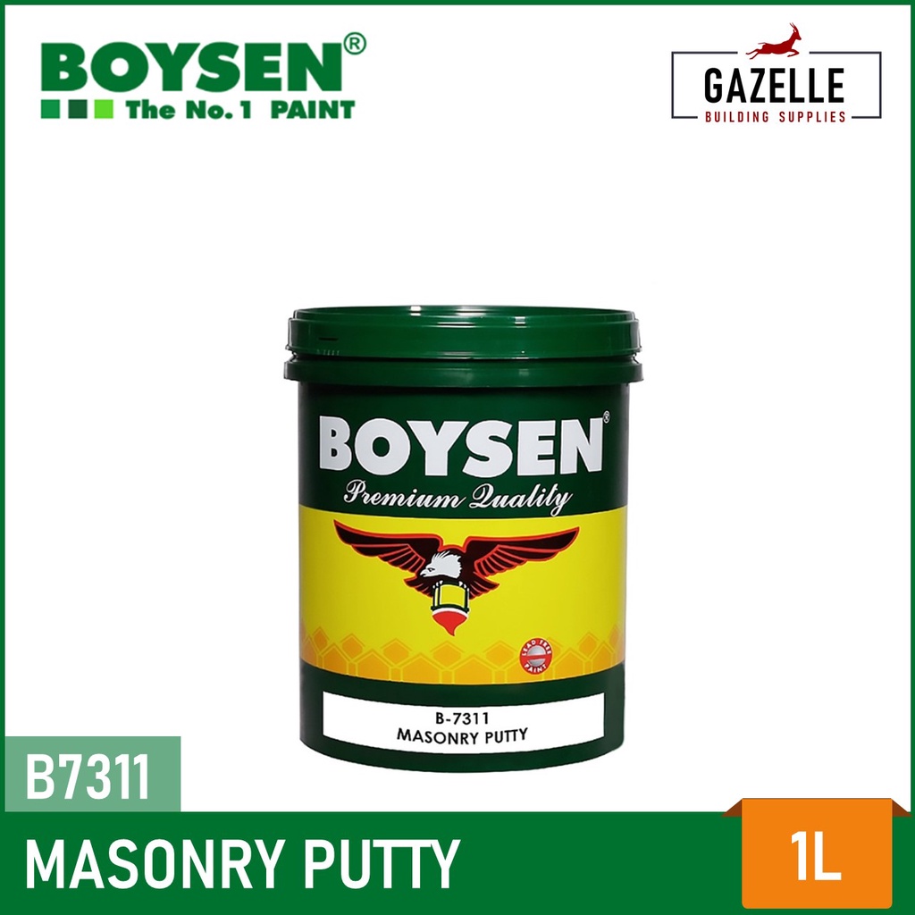 Boysen Masonry Putty B7311 Concrete Brick Wall Putty - 1L / 4L | Lazada PH