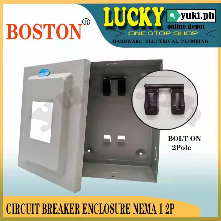 BOSTON NEMA 1- 2P CIRCUIT BREAKER ENCLOSURE/PANEL BOX (2POLE BOLT ON ...