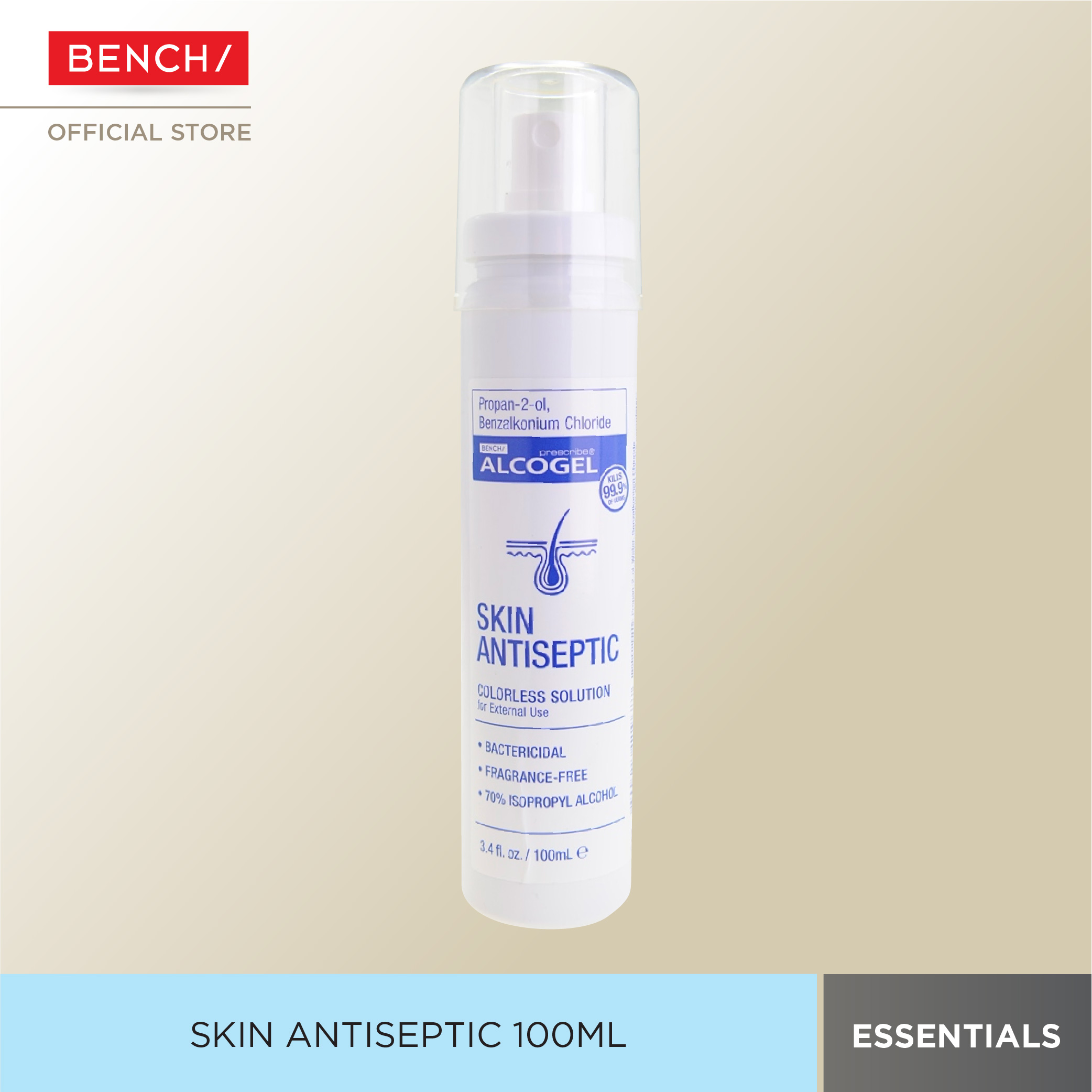BENCH ALCOGEL- CPG3100 Skin Antiseptic 100ML | Lazada PH