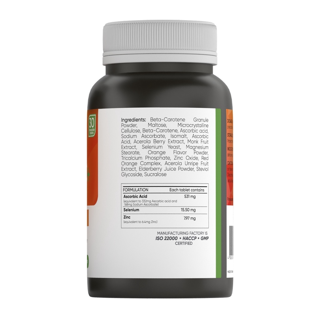 LOVE SUPPLEMENTS Immune C Zinc 30 Chewable Tablets | Lazada PH