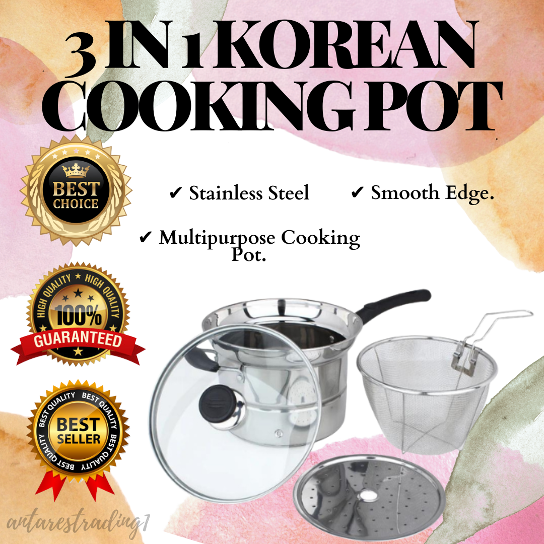 Bet Seller 3 in 1 STAINLESS STEEL KOREAN COOKING POT | 3in1 Korean ...