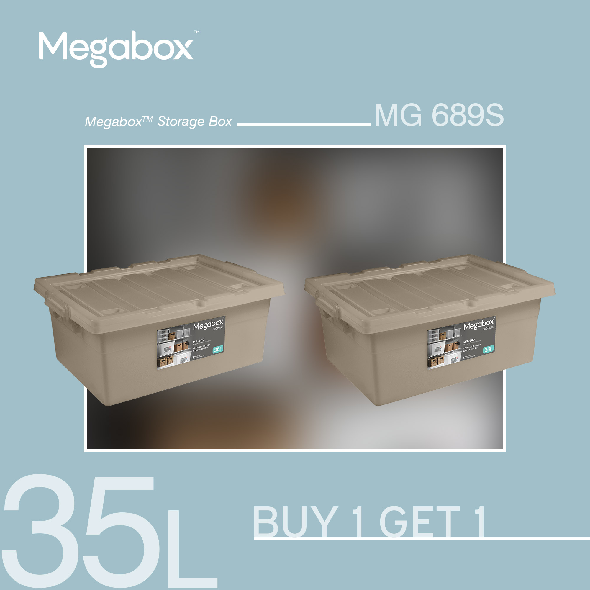 Megabox MG-689s 35L Storage Box (BUY 1 GET 1) | Lazada PH
