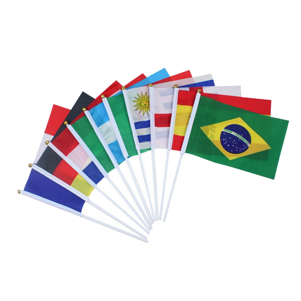 32Pcs 14*21 CM International World Flaglets Hand Held Small ...