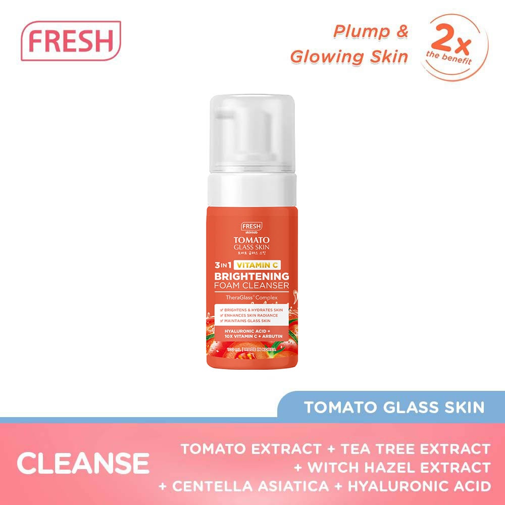 Fresh Skinlab Tomato Glass Skin Gentle Foaming Facial Cleanser (100ml ...
