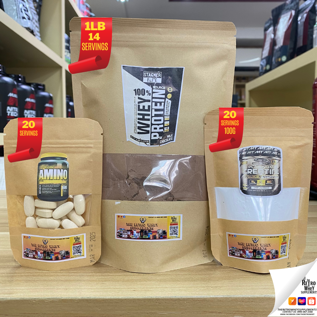 Stacker Elite Whey 1LB. with Muscletech Platinum 100% Monohydrate ...