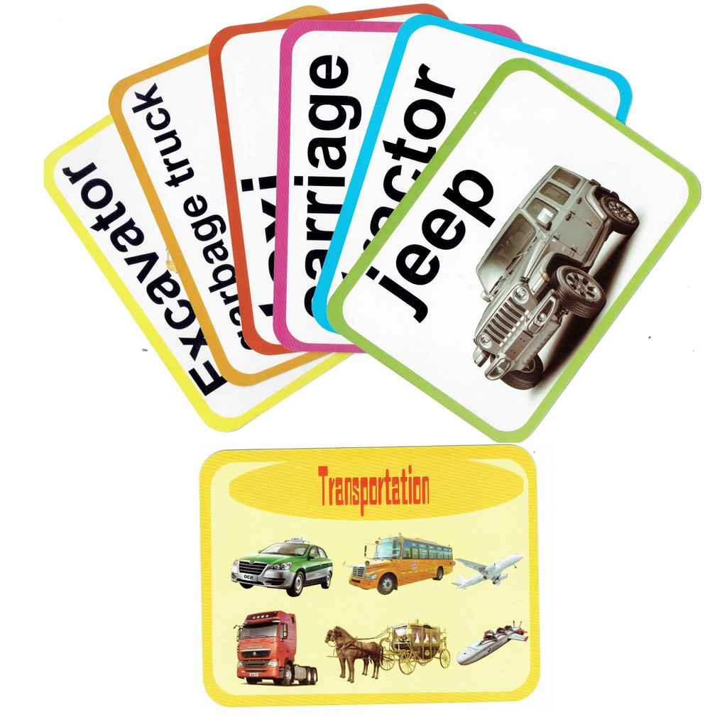 ♝COD Kids Educational Flashcards 28pcs ABC number fruit transportation ...