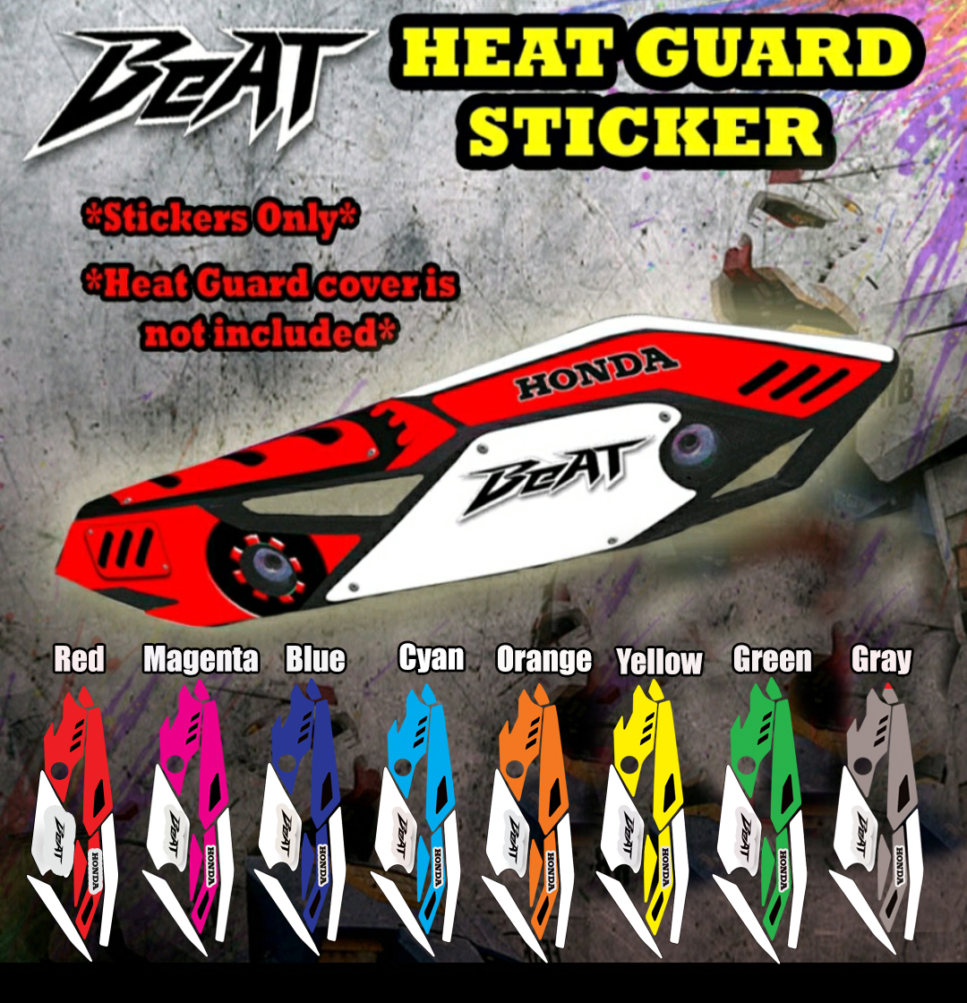 Heat Guard Decals sticker for Honda Beat Fi Version 2 Honda beat ...