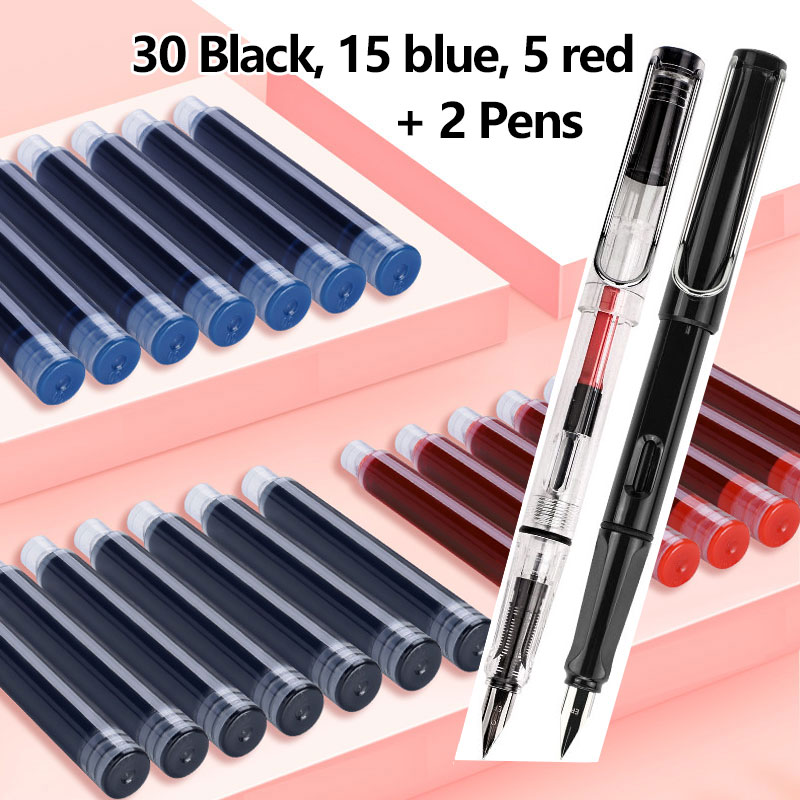 52 PCS Fountain pen and ink case set EF 0.38 mm School office supplies ...