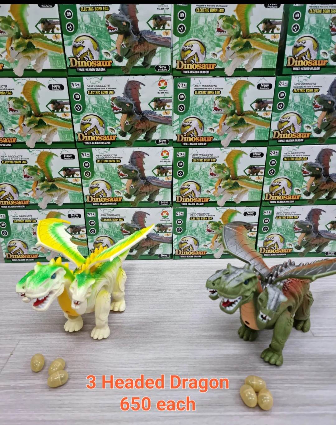 3 Headed Dragon Egg Laying Dinosaurs Toy fir Kids | Lazada PH