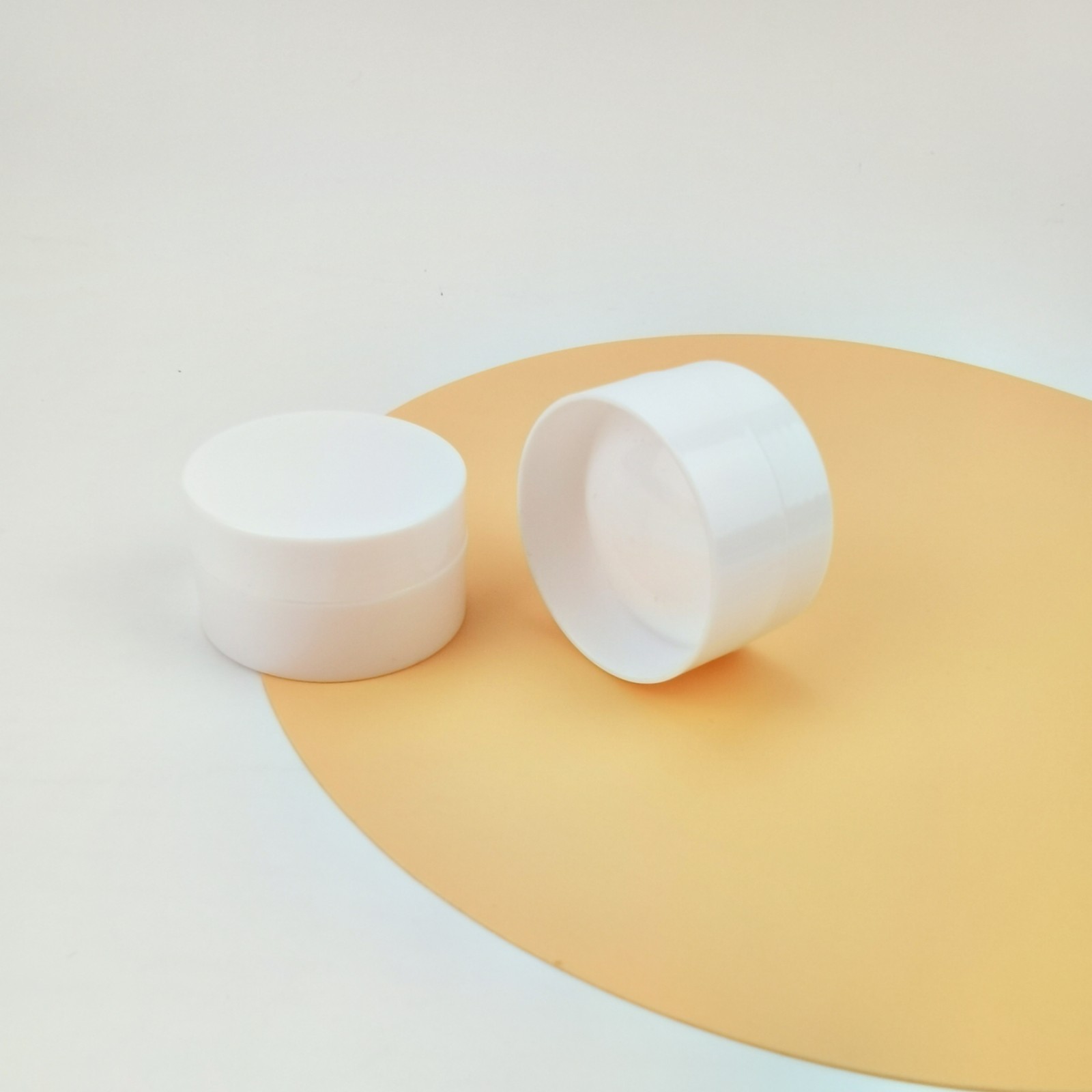 10g White CONCAVE Empty Tight Container Empty Travel PP Facial Cream ...