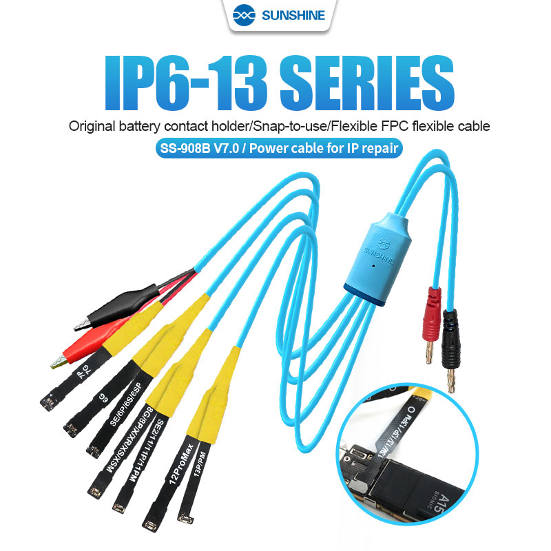 SUNSHINE SS-908B IP6-13 max Power Supply Test Cable Mobile Boot Line ...