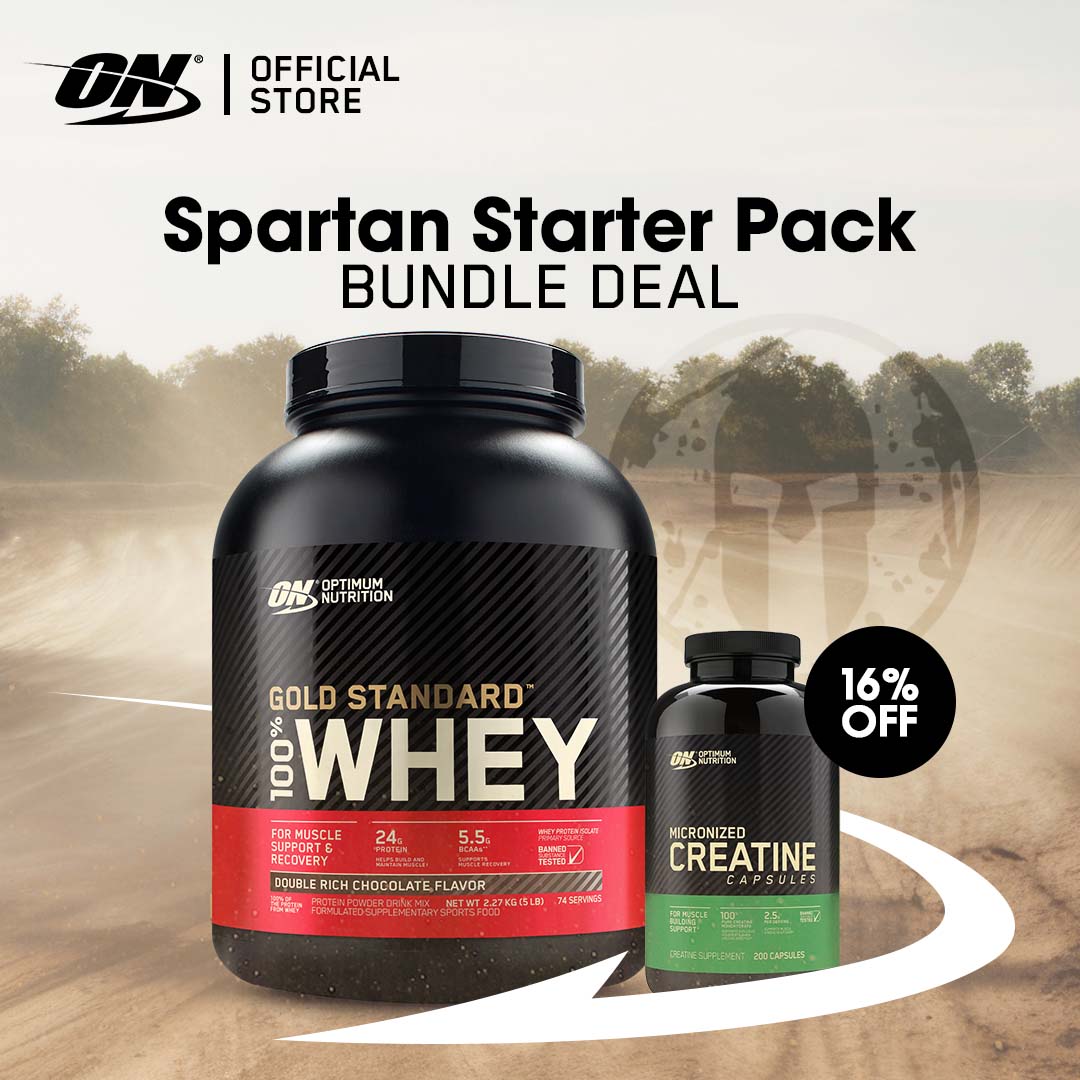 Spartan Starter Pack: Gold Standard 100% Whey Protein 5 lbs + Creatine Capsules | Lazada PH