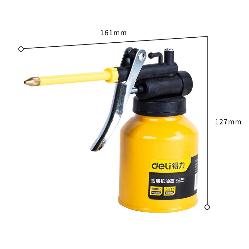Deli 350/250/180ML Grease Gun Clean Injector Drip Pot Refueling Metal ...