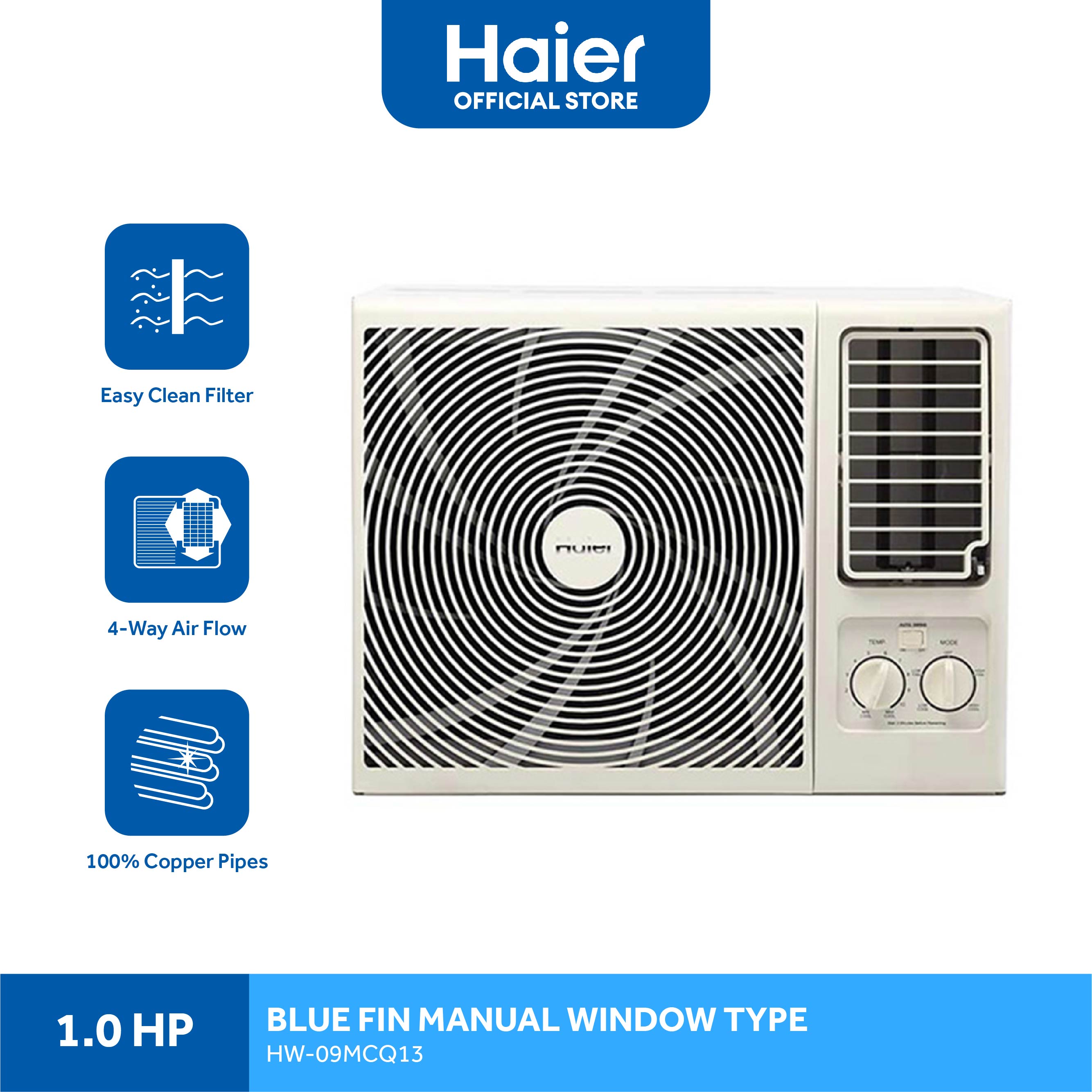 Haier HW-09MCQ13 1.0 HP Window Type Aircon for Small Room Inverter ...