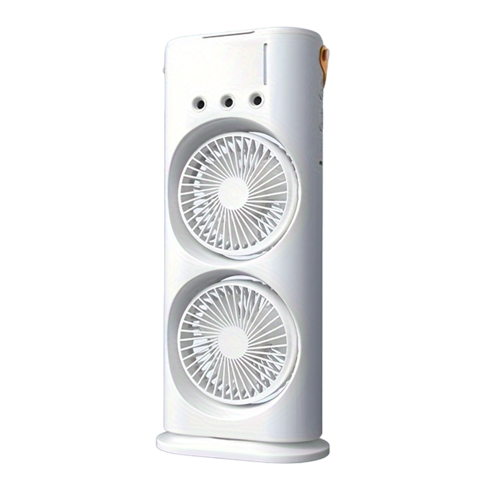 The Home Multifunctional Double-Headed Cooling Spray Fan with LED ...