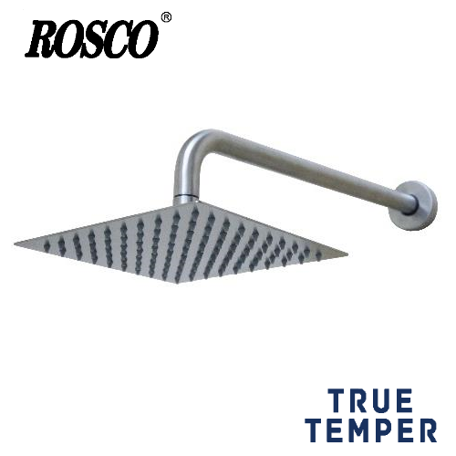 Rosco Stainless Steel Square Rain Shower Head with Arm (RO-1871 ...