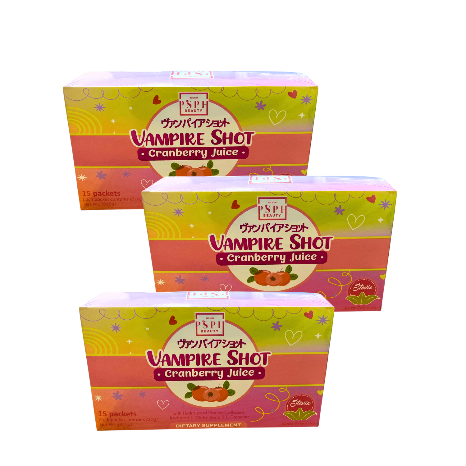 PSPH Vampire Shot Cranberry Slimming Juice with L-Carnitine, Marine ...