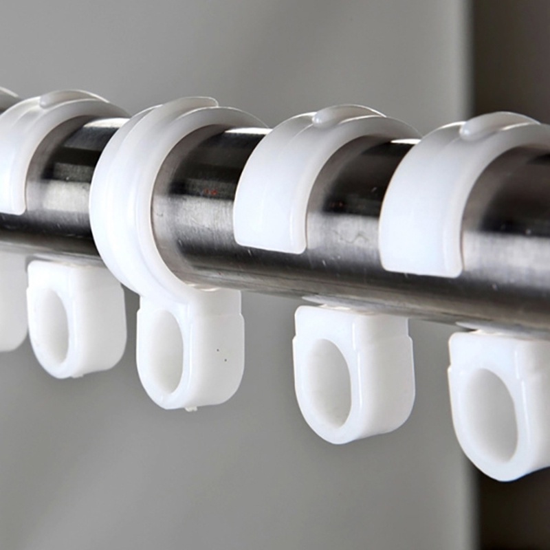 Plastic Casing Hook Clothes Rail Windproof Round Tube Movable COD Tamia ...