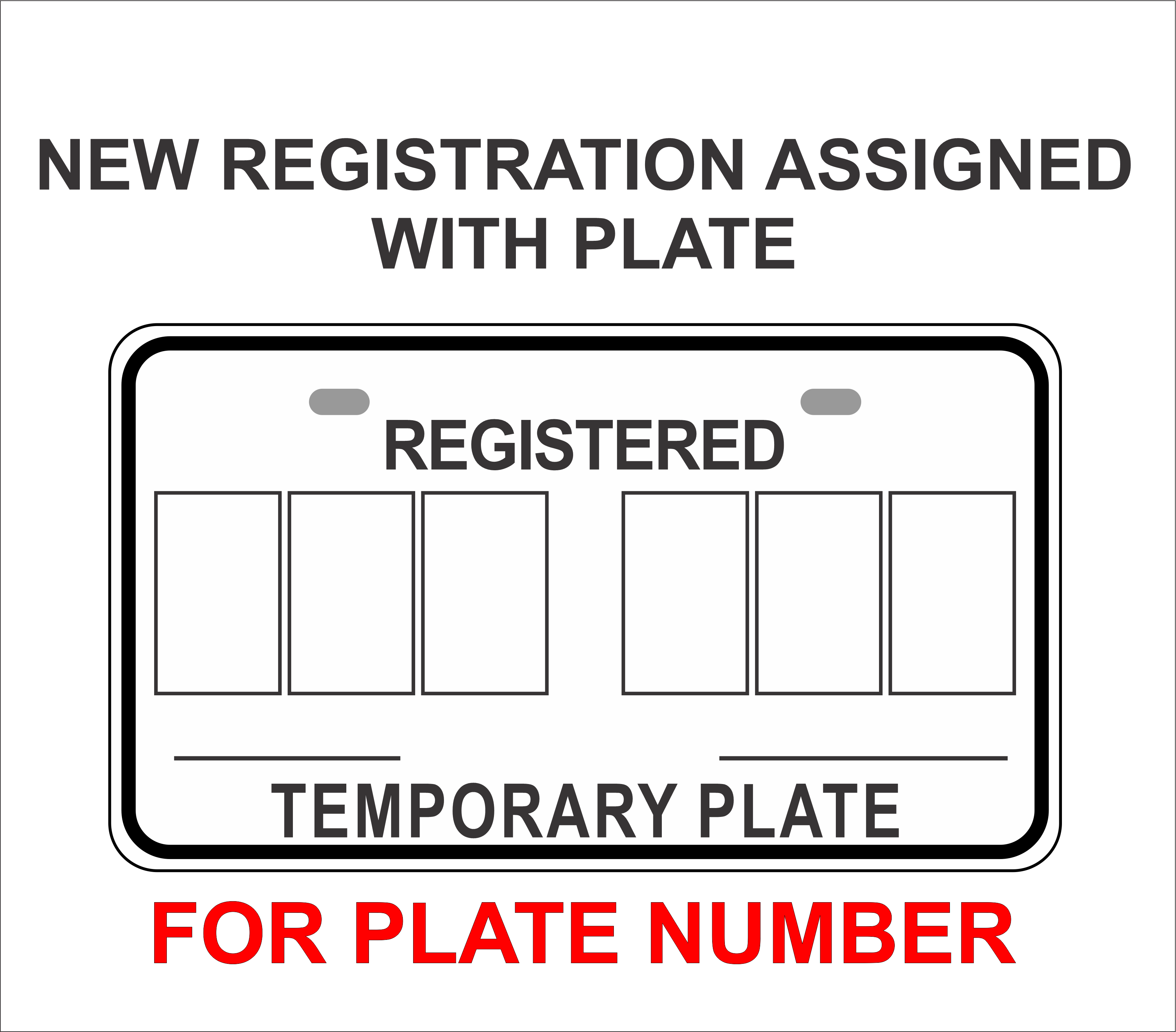 NEW REGISTRATION MOTOR PLATE blank plate | Lazada