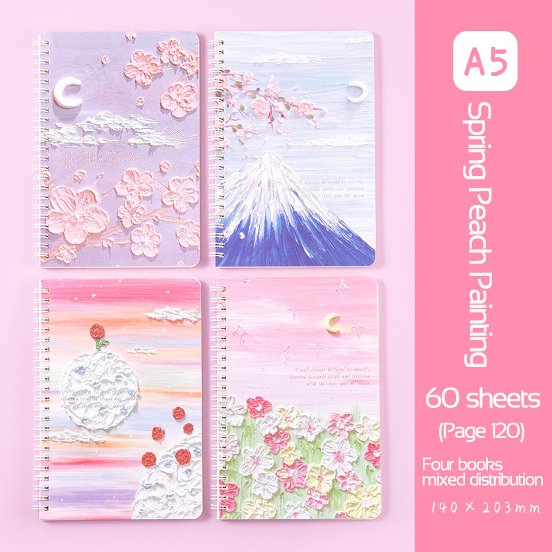 A5 Oil Painting Coil Notebook Student Creative Stuff Stationery ...