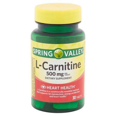 EXPIRY 09/2024 Spring Valley L-Carnitine, Heart Health 500 mg (30 ...