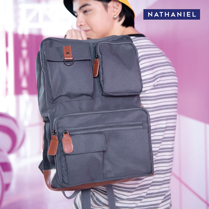 Nathaniel Mens Bag Clarenzo Backpack 11x4x16 Nylon Cordura NMA | Lazada PH
