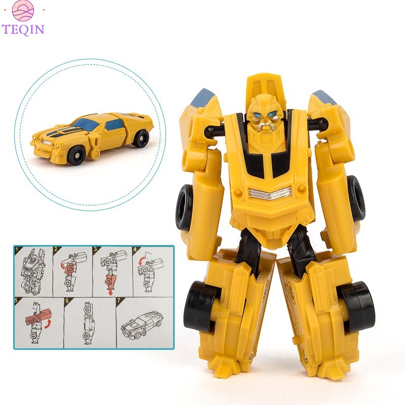 TEQIN Kids Mini Optimus Prime Bumblebee Transformers Robot Toys Kid ...