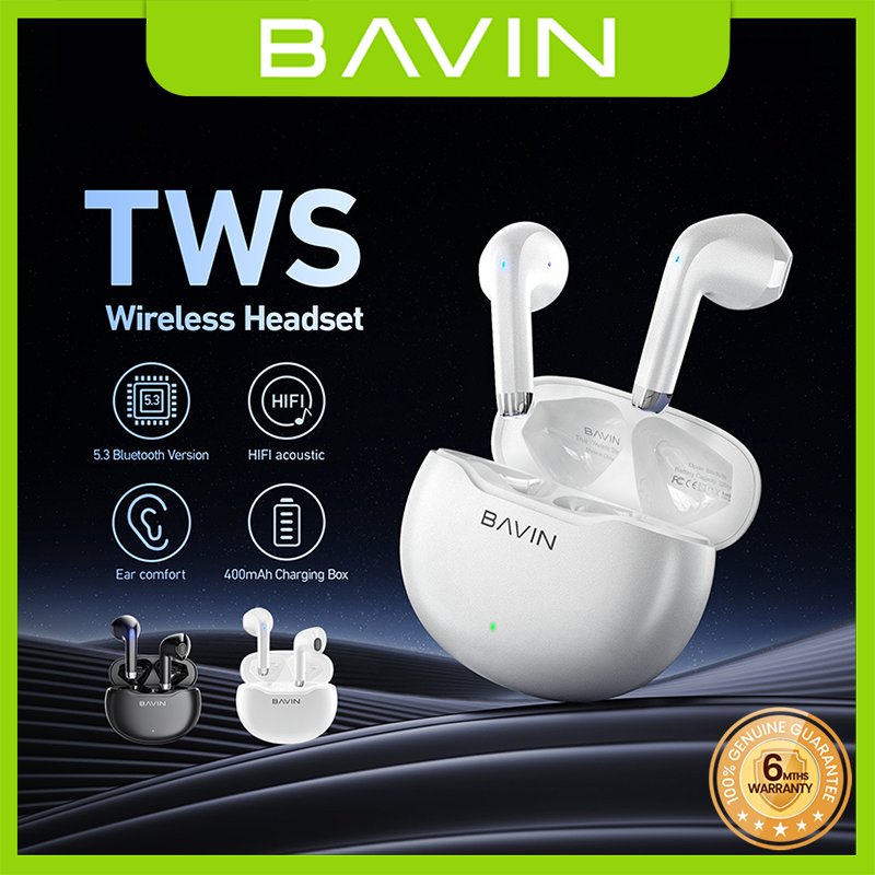 BAVIN BA59 Tws Wireless Bluetooth Earphone Long Battery Life Hifi ...