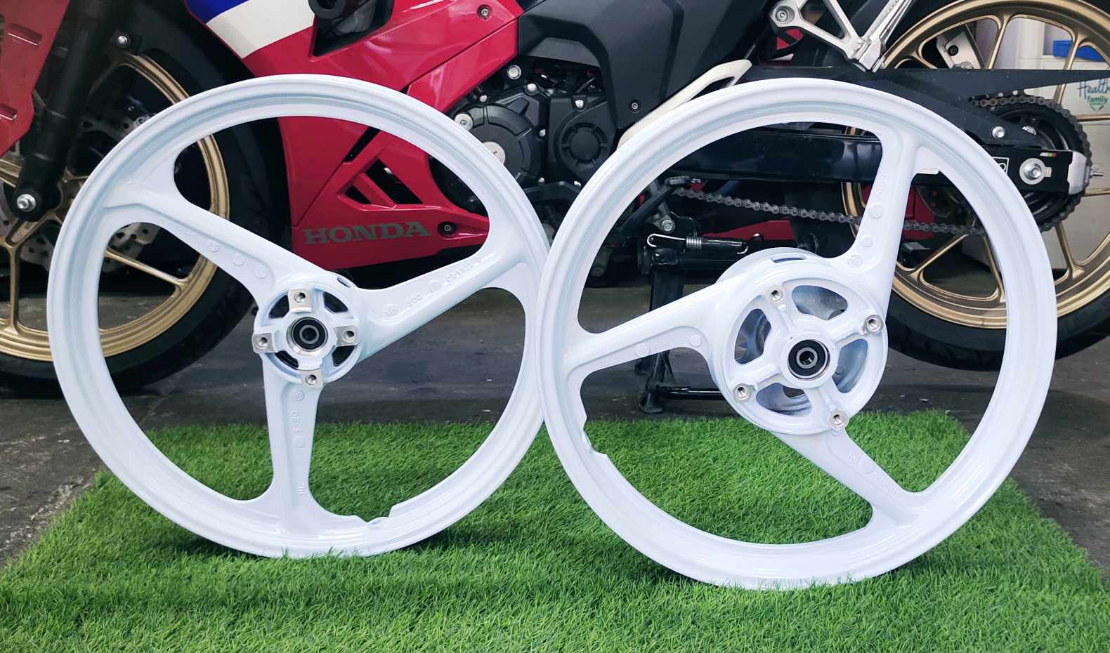 HONDA WINNER X 150/SUPRA GTR 150 FRONT AND REAR 3 SPOKES SLIM MAGS - X ...